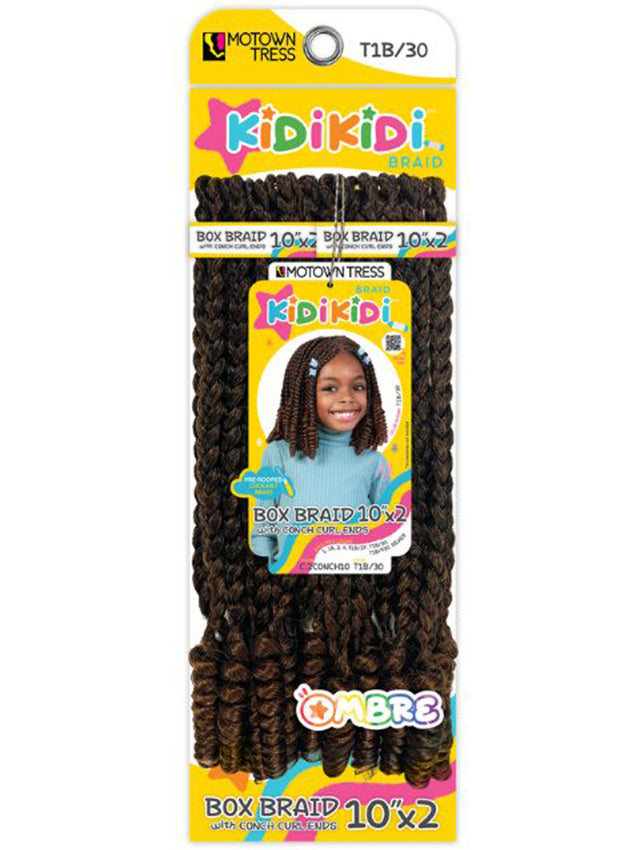 Motown Tress Kidikidi BOX BRAID 10"x2 with Bouncy Curl Ends Crochet Br– Best Hair World