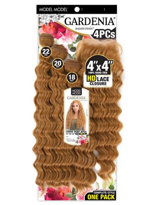 Model Model Gardenia MasterMix LOOSE DEEP 4pc 18"/20"/22" + 4"X4 HD Cl– Best Hair World