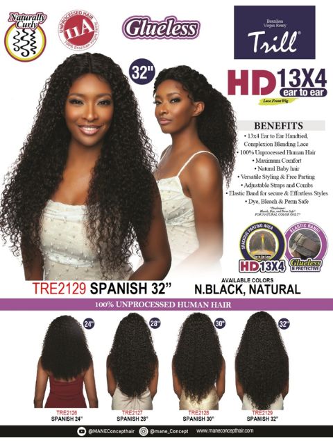 Mane Concept 100% Unprocessed Human Hair Trill 13x4 HD Glueless Lace W– Best Hair World
