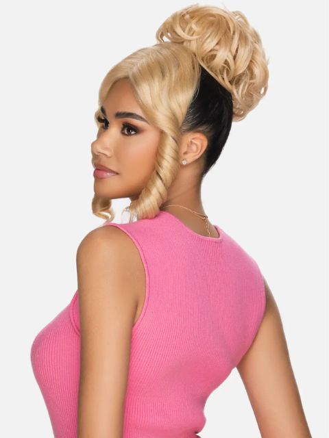 Vivica A Fox Bang & Bun Hair Pieces Lace Bang Pony- LBPB-CORAL– Best ...