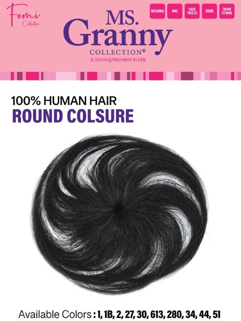 Femi Collection Ms.Granny 100% Human Hair ROUND Closure– Best Hair World
