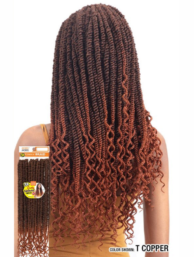 Model Model Glance 3X CURLY NATURAL TWIST Braid 20– Best Hair World