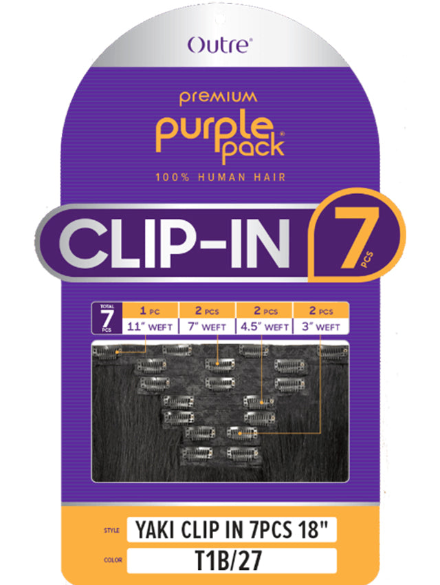 Outre 100% Human Hair Premium Purple Pack Yaki Clip-In 7pcs– Best Hair ...
